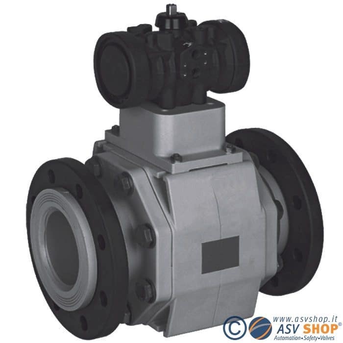 Valvola a sfera in PVC con attuatore pneumatico - Valvole C110
