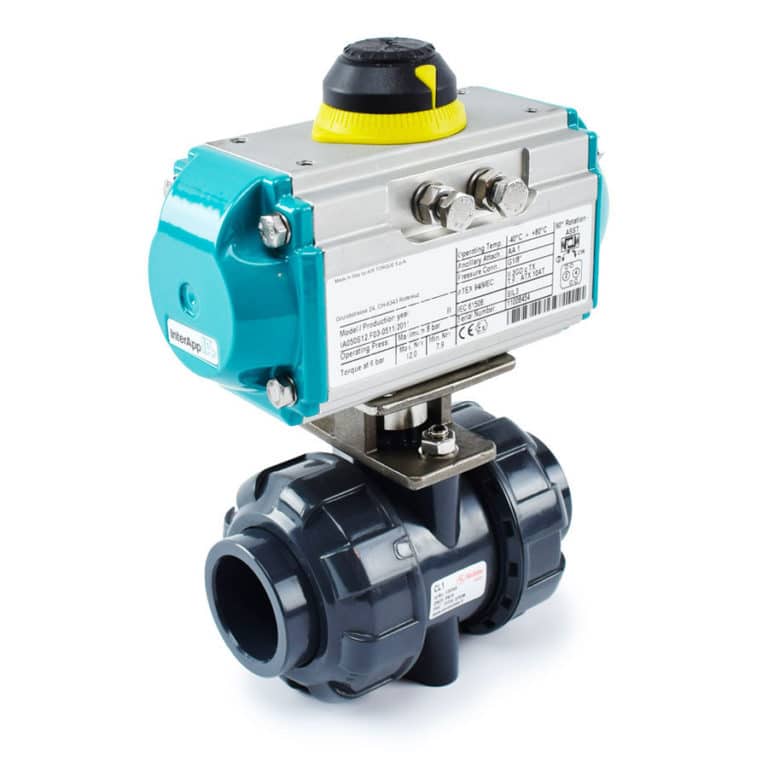 Valvola a sfera PVC CL1 - Valvola con attuatore pneumatico ASV Stubbe